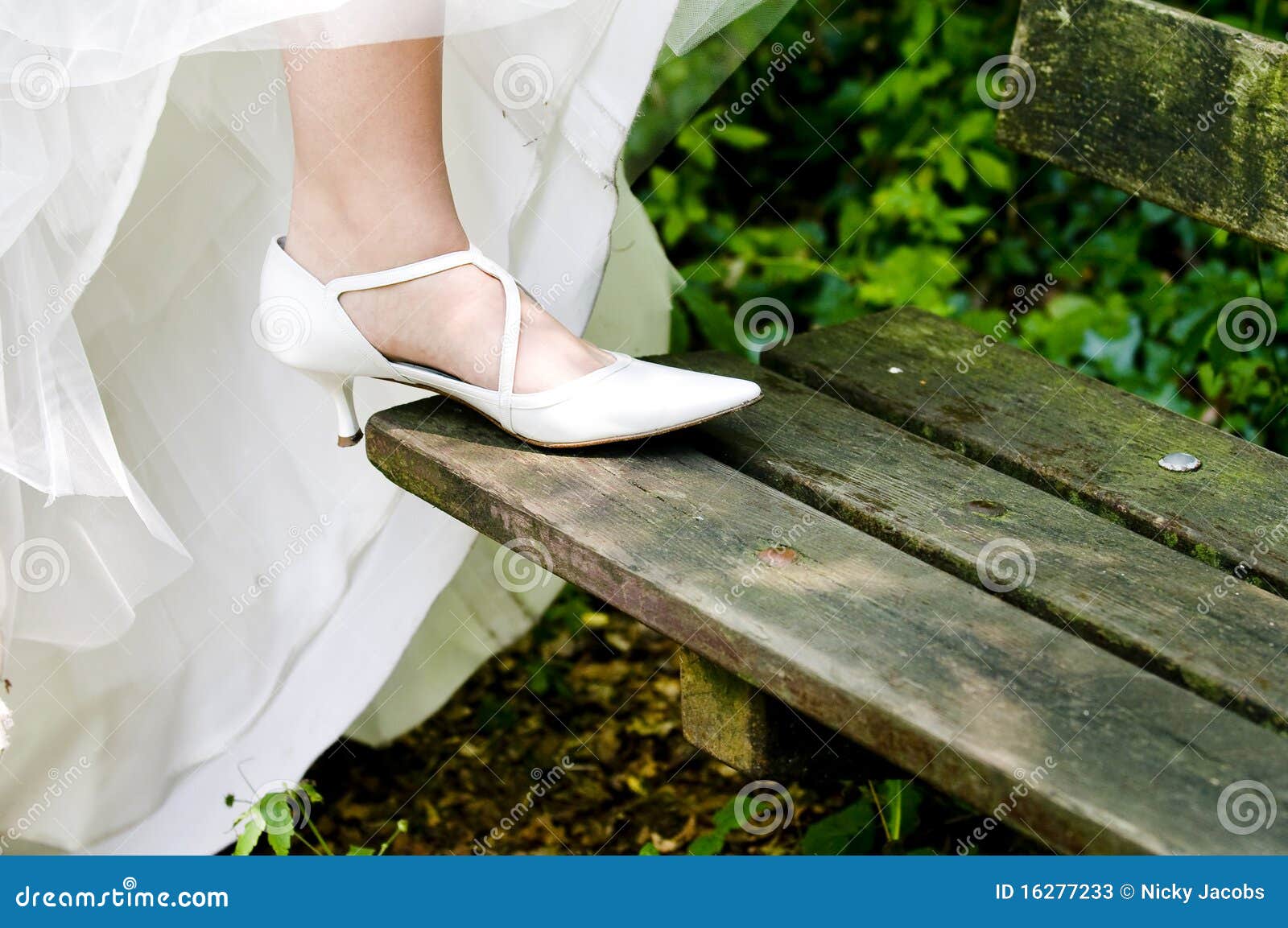 Bride Showing Off Wedding Shoes Stock Image - Image of wedding, showing ...