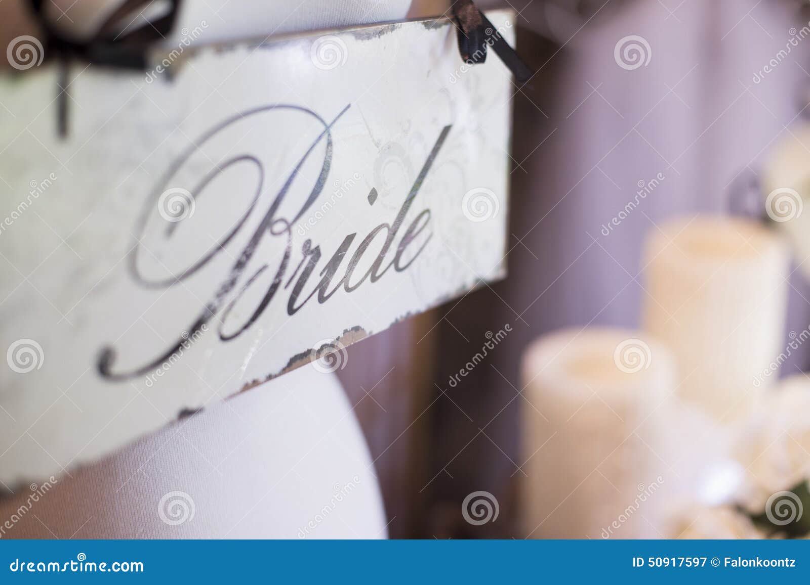 Bride Sign stock image. Image of calligraphy, honeymoon - 50917597