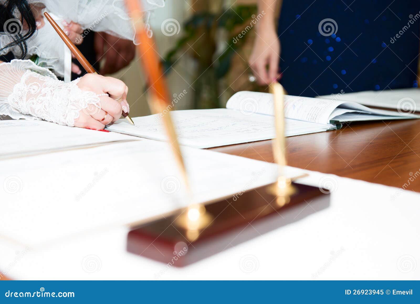 Bride signature stock image. Image of bouquet, document - 26923945