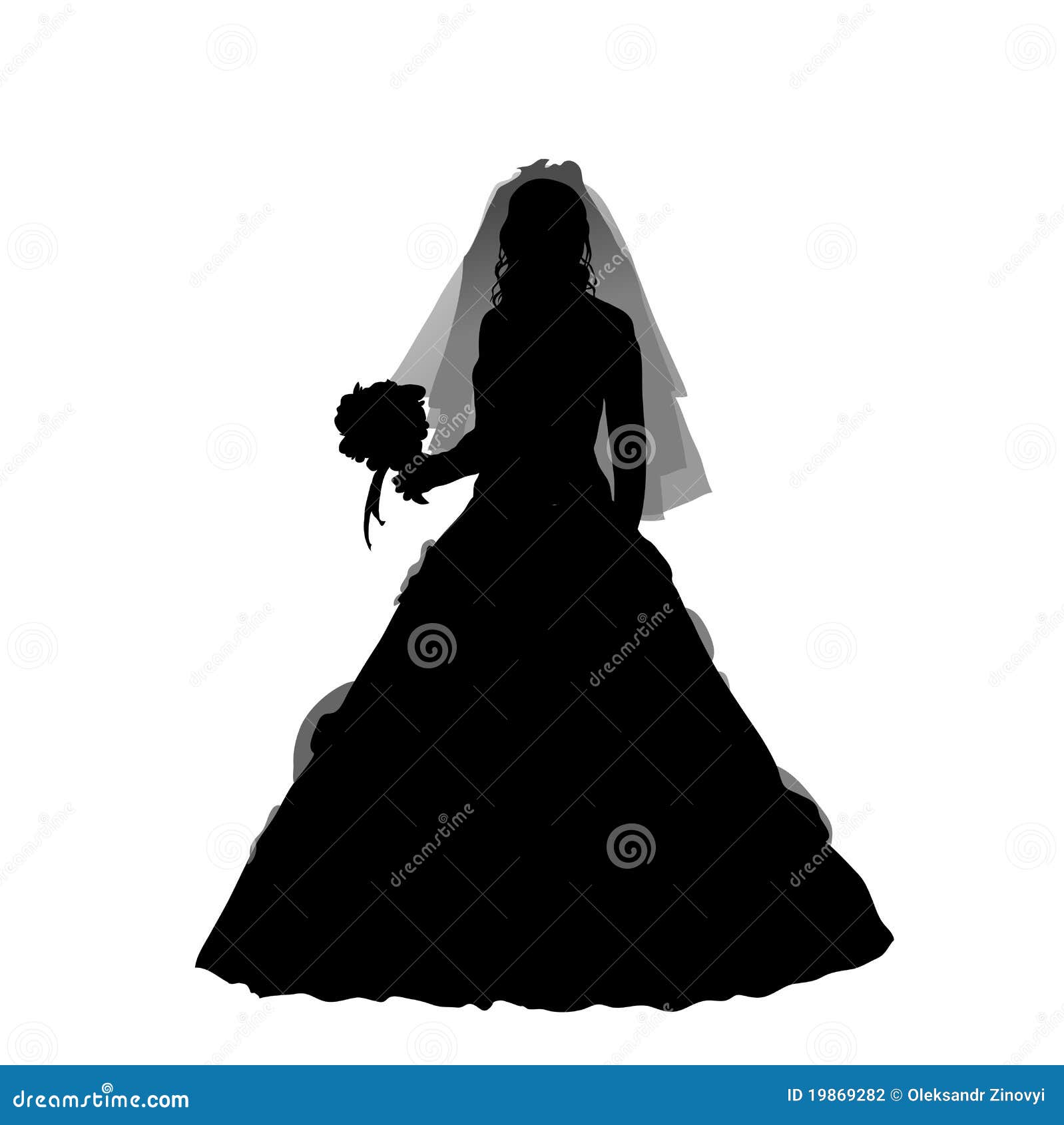 Bride silhouette stock vector. Illustration of silhouette - 19869282