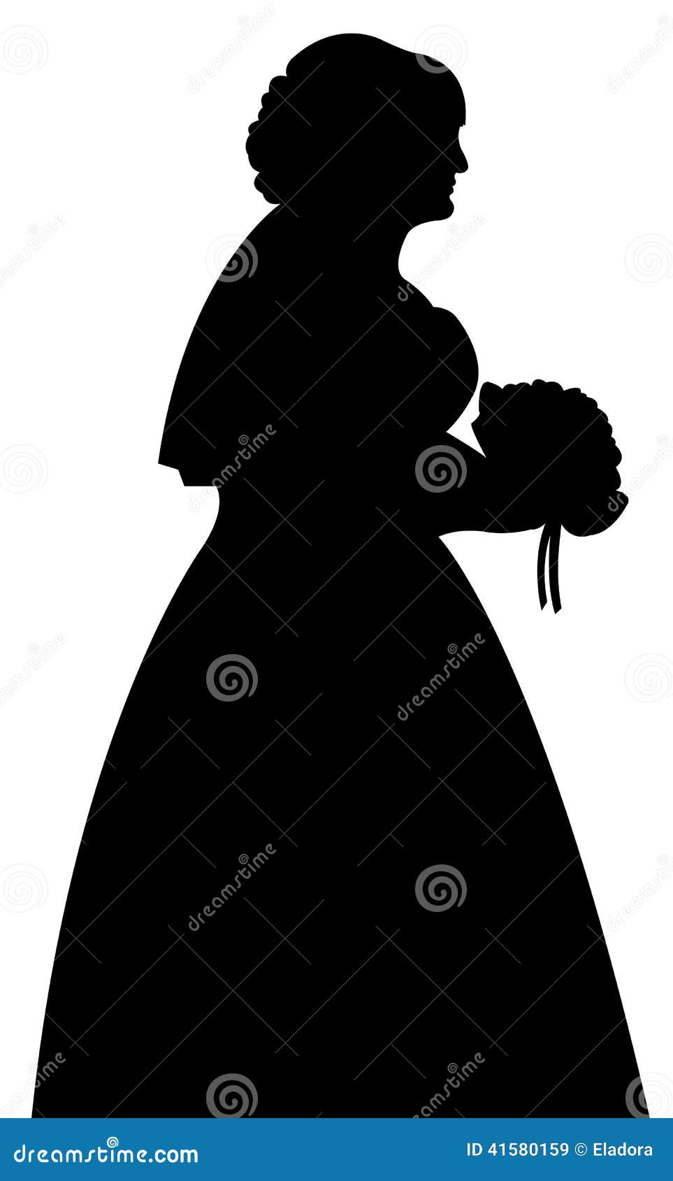 Bride silhouette vector stock vector. Illustration of artwork - 41580159