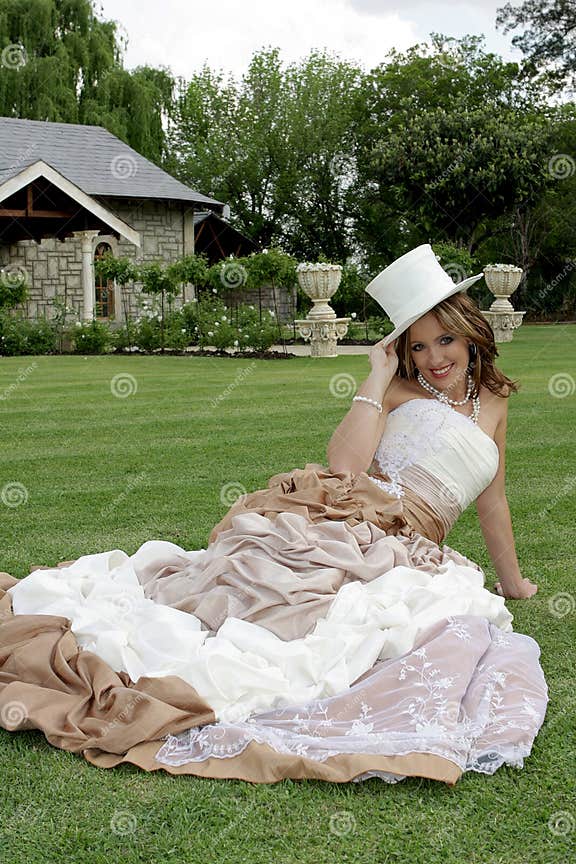 Bride Sitting stock image. Image of eyes, pretty, brunette - 3339693