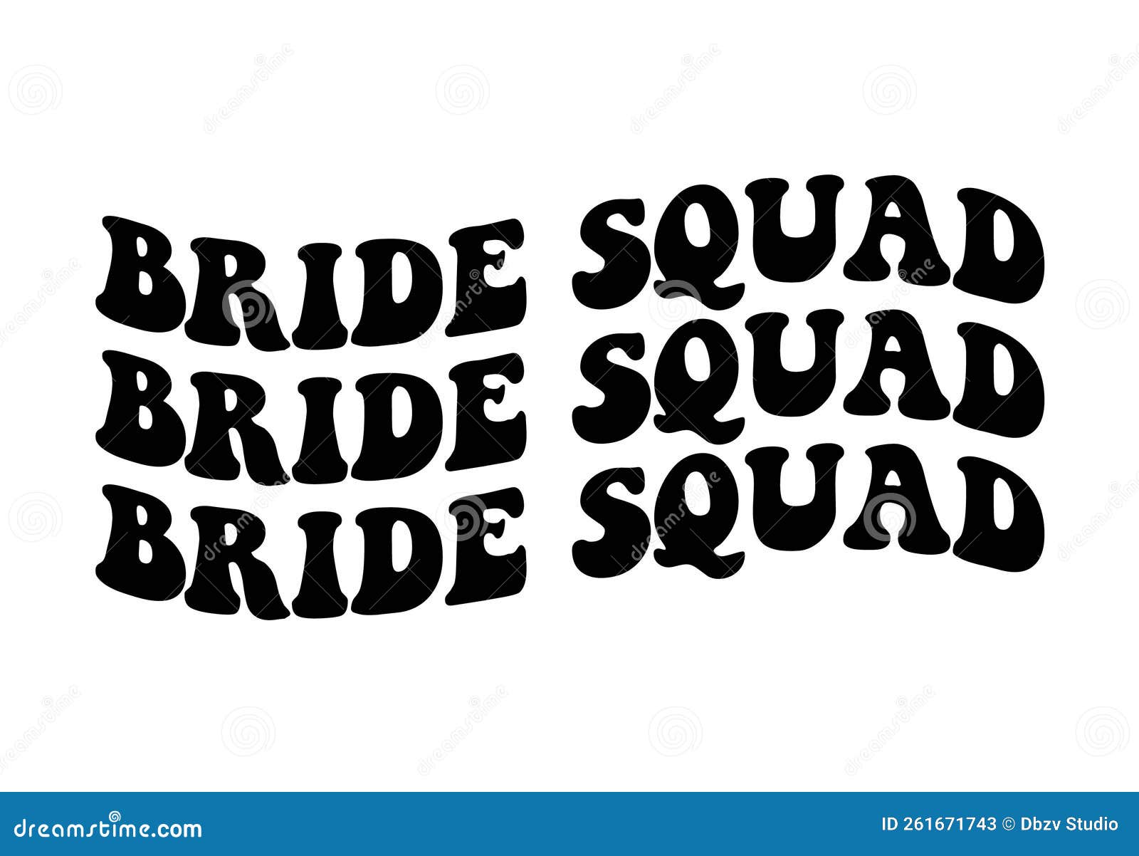 Bride Squad Lettering. Wedding Decoration With Modern Calligraphy ...