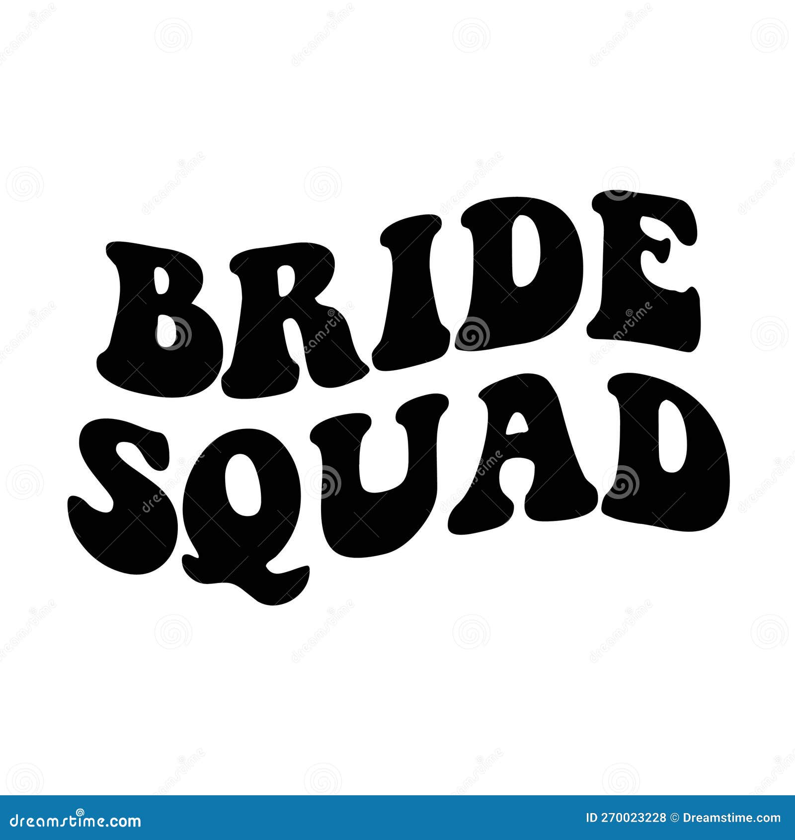 Bride Squad Lettering. Wedding Decoration With Modern Calligraphy ...