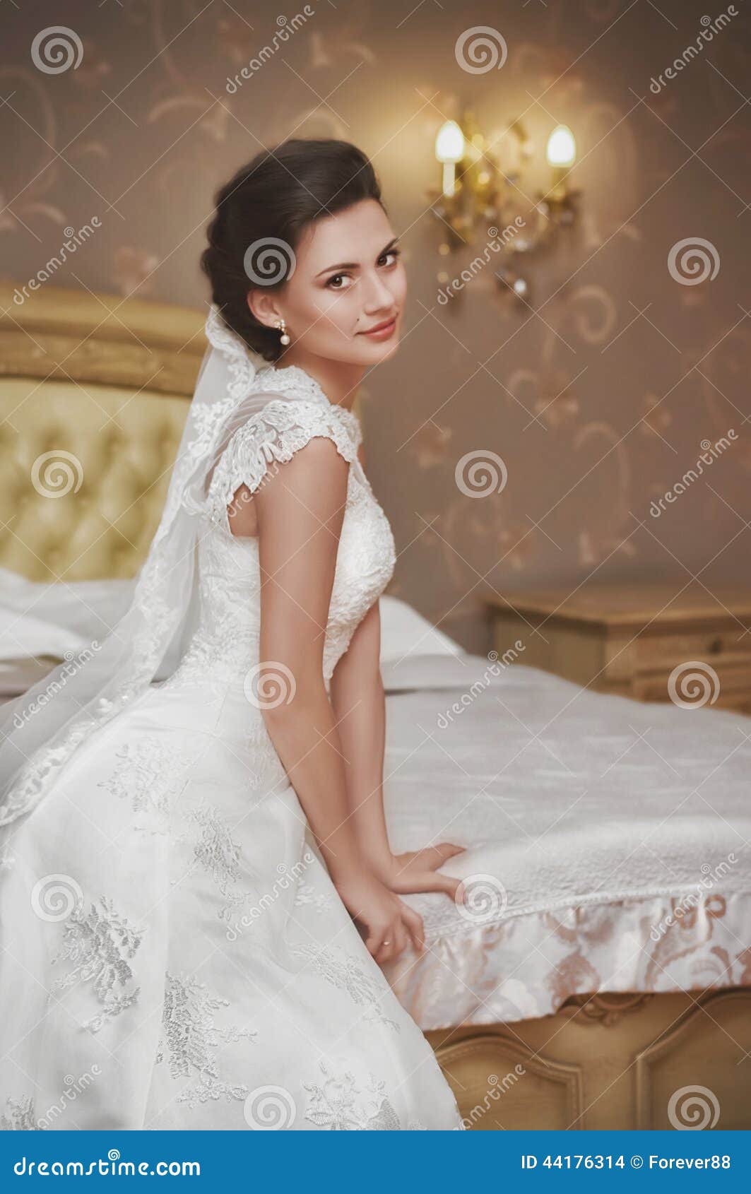 Bride on their wedding day stock photo. Image of couple - 44176314