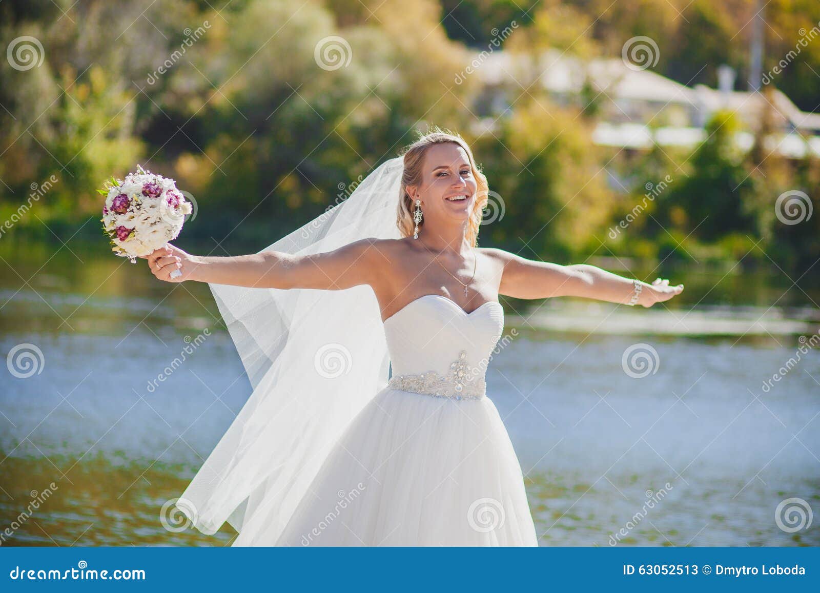 Bride veil is wind stock image. Image of long, holiday - 63052513