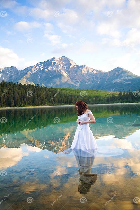 Bride in the Water stock image. Image of trash, marriage - 2720937