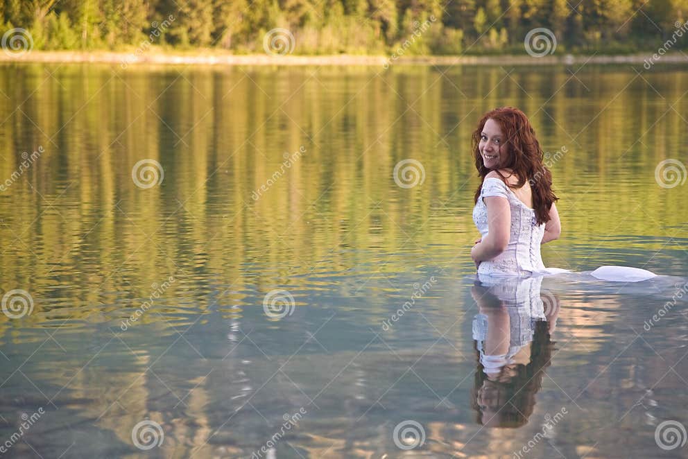 Bride in the Water stock image. Image of outside, water - 2721003