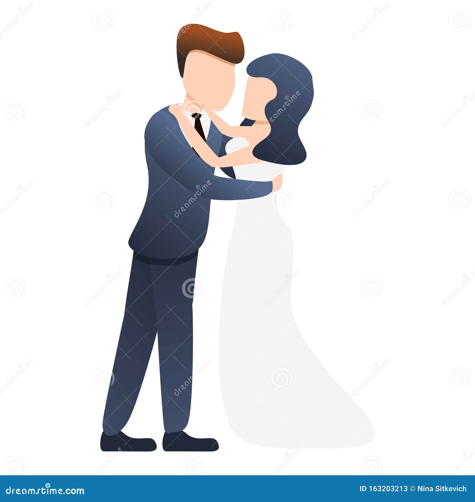 Bride Wedding Dance Icon, Cartoon Style Stock Vector - Illustration of ...