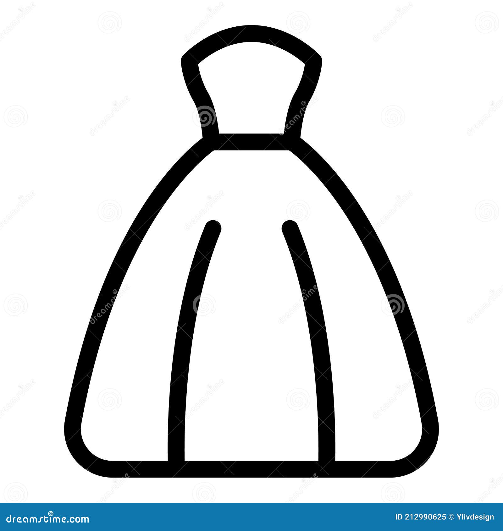 Bride Wedding Dress Icon, Outline Style Stock Vector - Illustration of ...