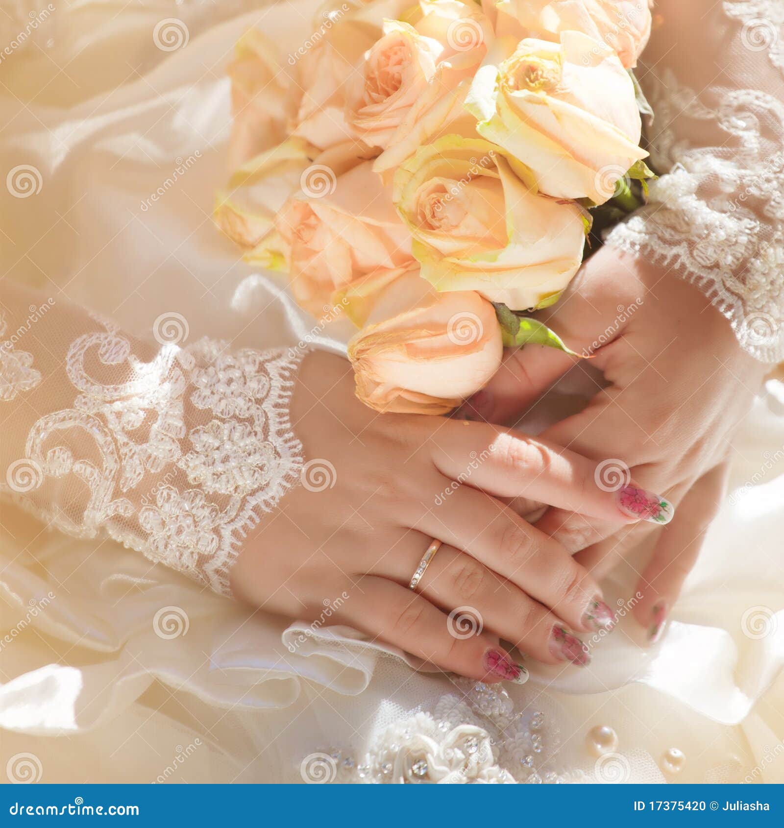 Brides hand stock photo. Image of soft, color, dress - 17375420