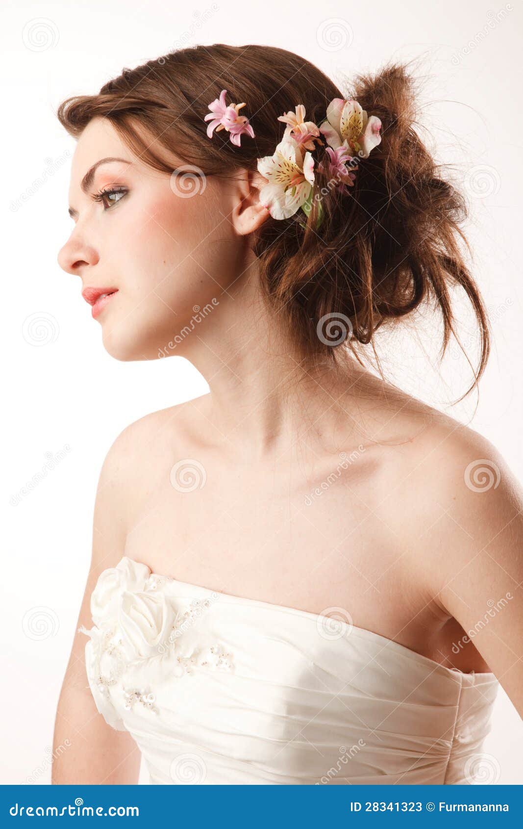 Brides profile stock image. Image of hair, luxury, shoot - 28341323