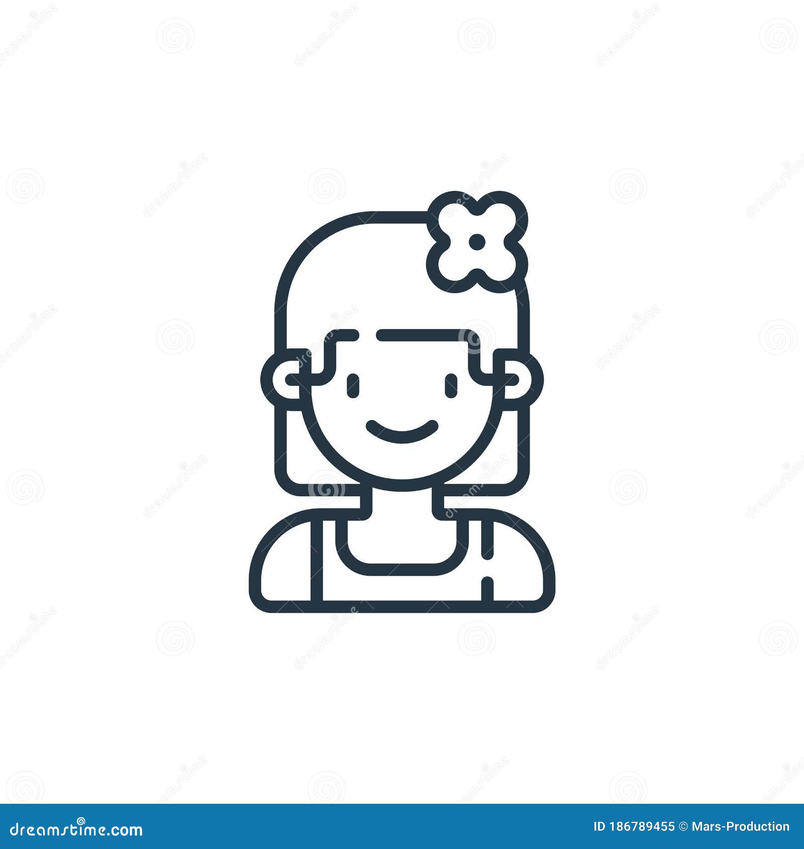 Bridesmaid Vector Icon. Bridesmaid Editable Stroke. Bridesmaid Linear ...