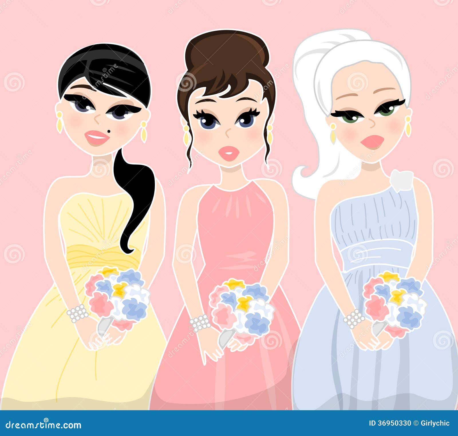 Bridesmaids stock illustration. Illustration of background - 36950330 Bridesmaids stock illustration. Illustration of background - 36950330