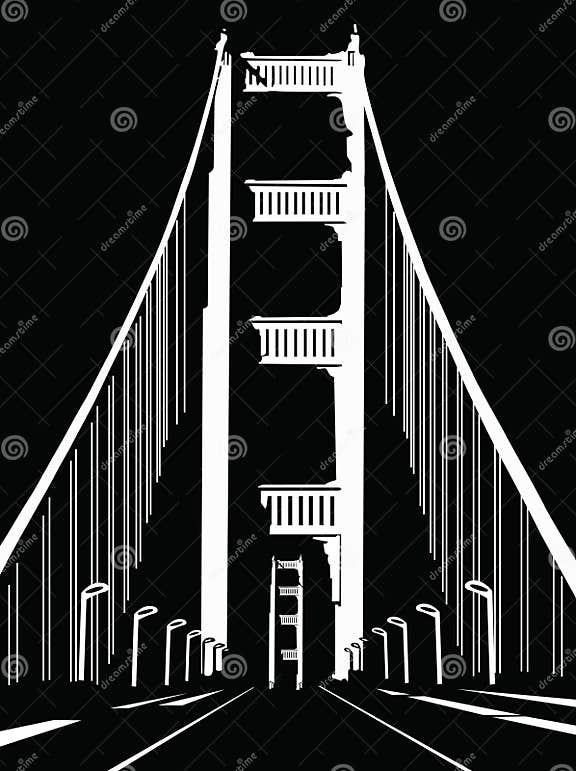 Bridge stock vector. Illustration of toll, california - 11642031