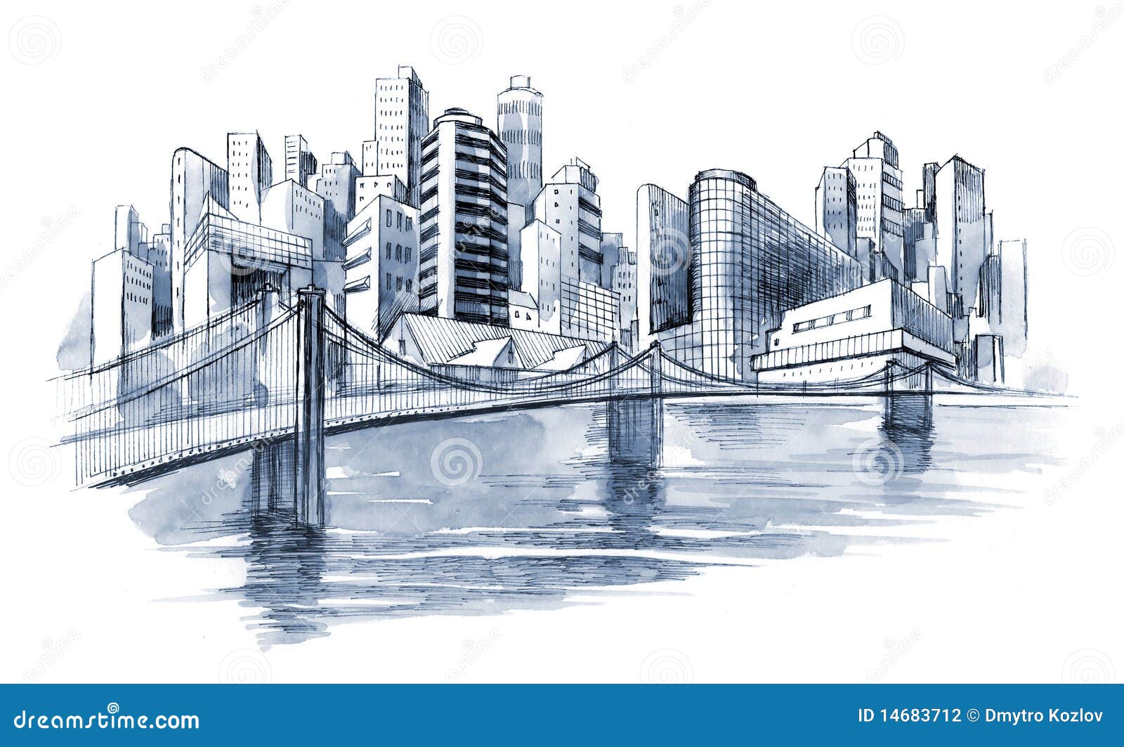 Bridge stock illustration. Illustration of destinations - 14683712