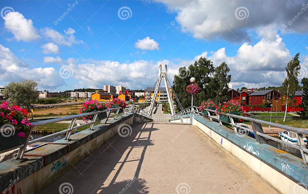 Bridge stock image. Image of modern, porvoo, buildings - 15807083
