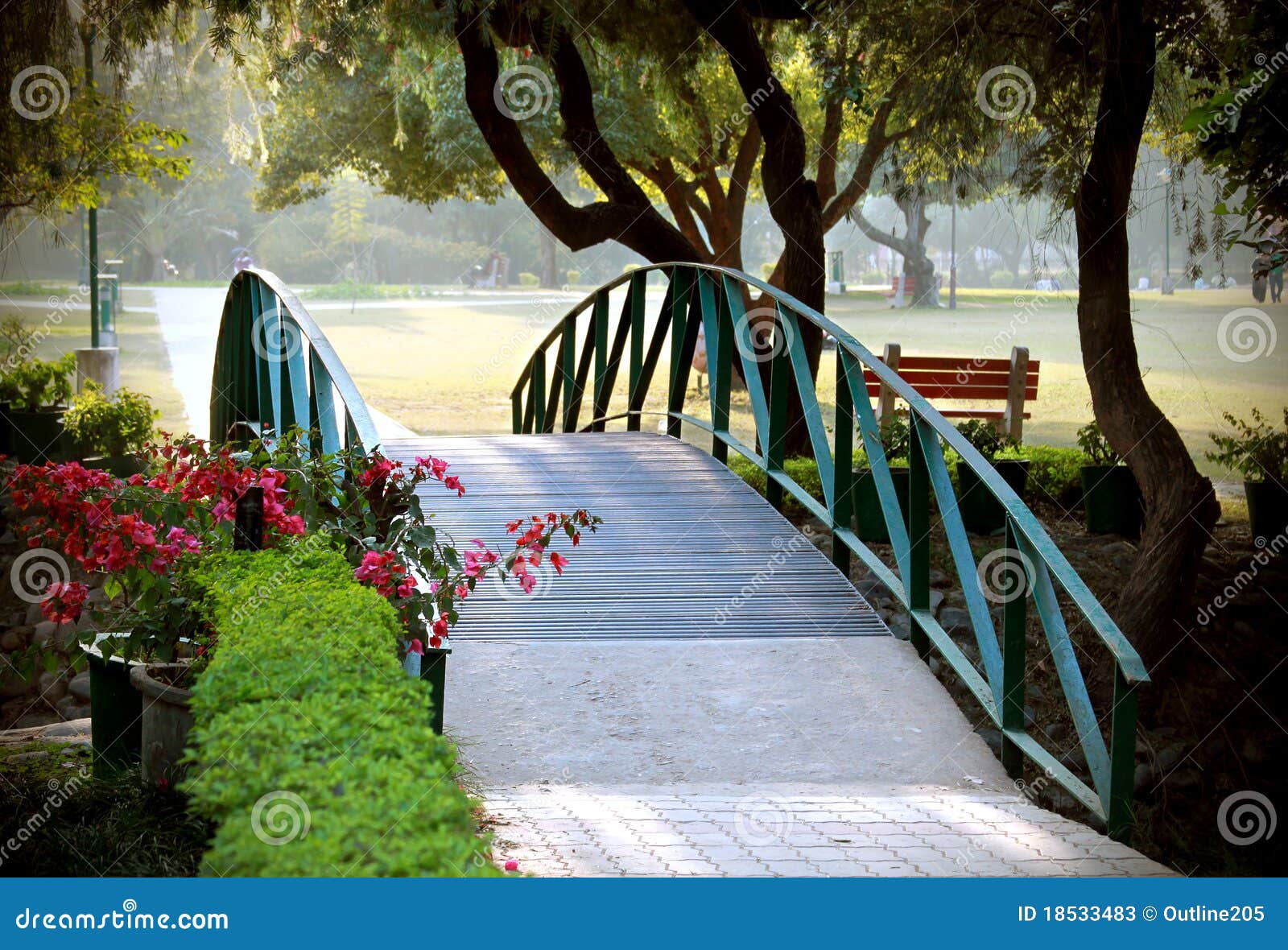 Bridge stock image. Image of peaceful, morning, landscape - 18533483