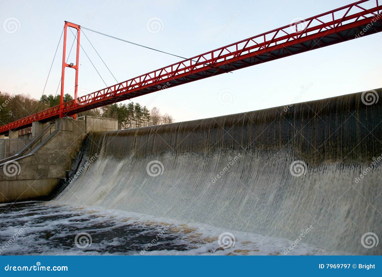 Bridge stock image. Image of electricity, flow, wall, hydro - 7969797