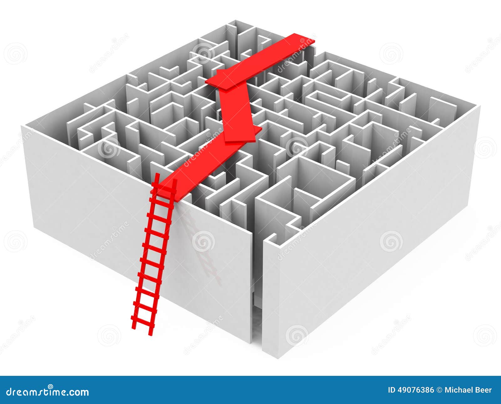 Bridge above a maze stock illustration. Illustration of solve - 49076386