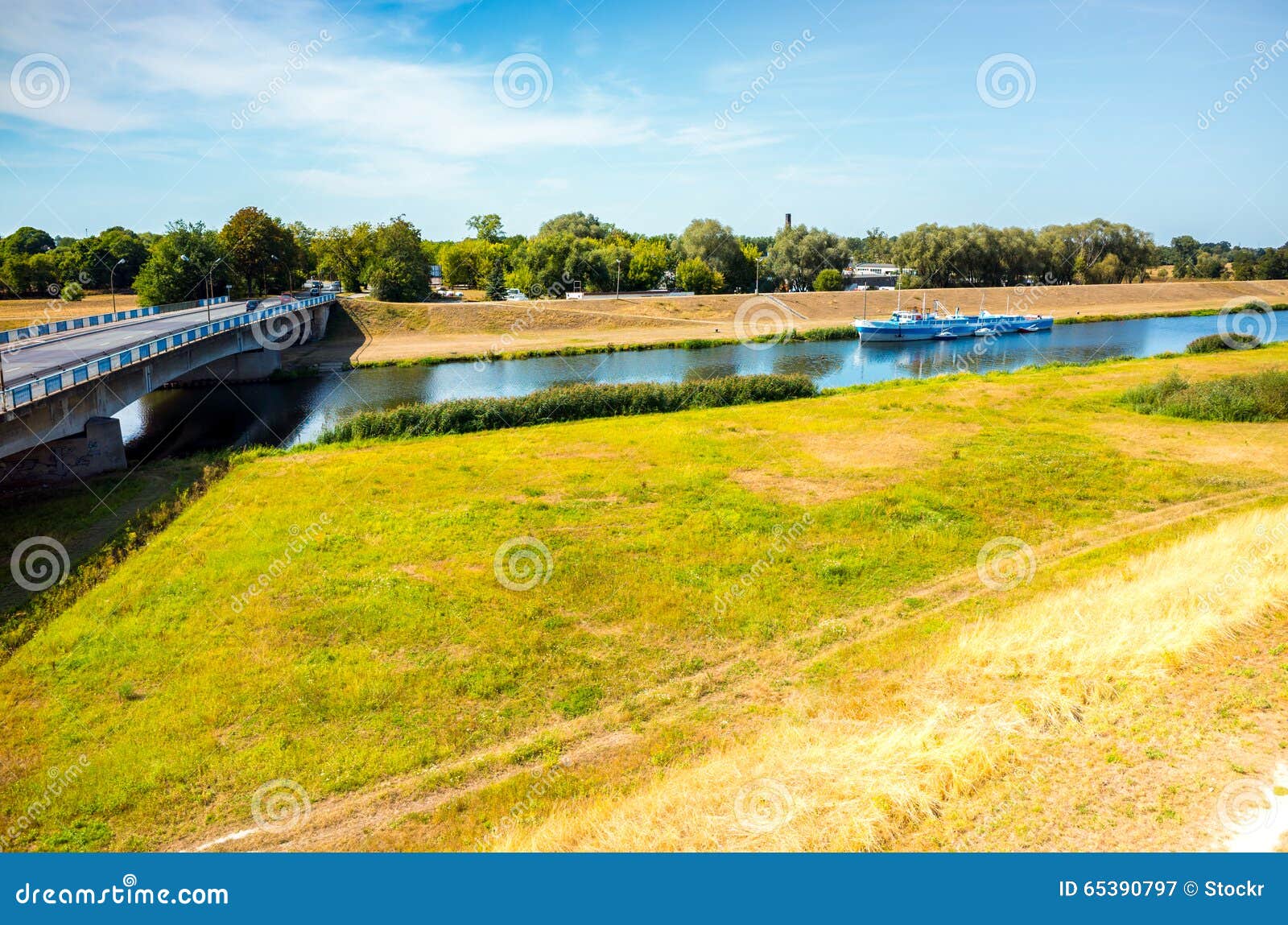 Bridge above the river stock image. Image of river, landscape - 65390797