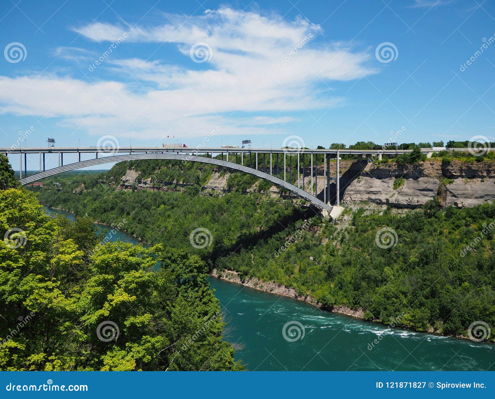 Bridge Across the Niagara River Stock Image - Image of niagara ...