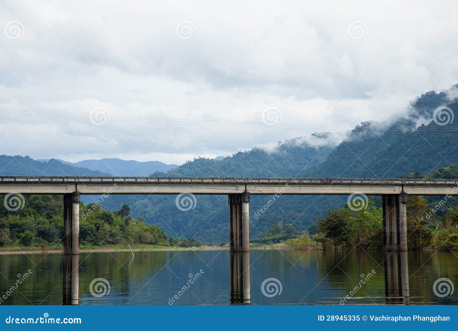 Bridge across the river. stock image. Image of nature - 28945335