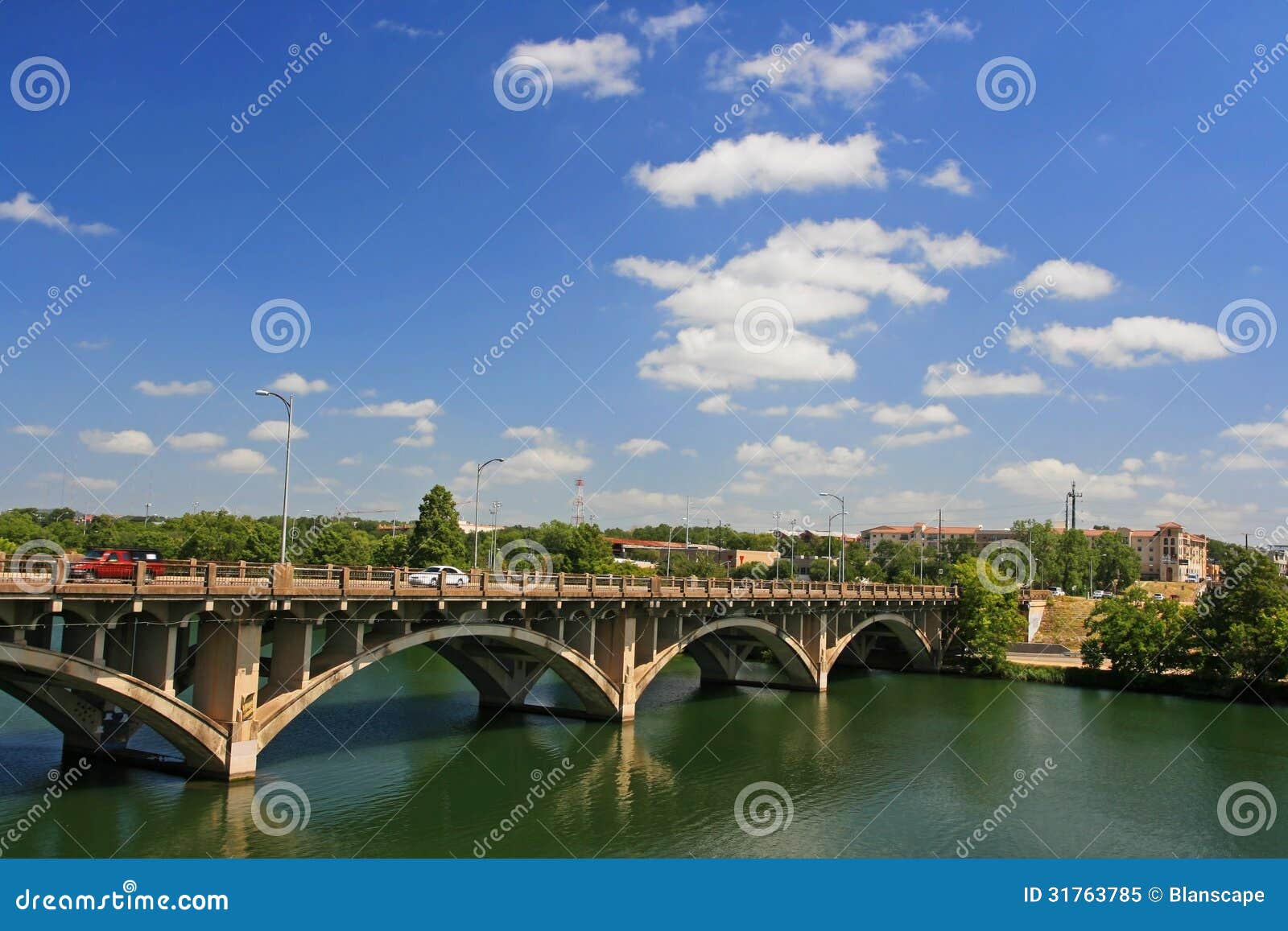 Bridge Across the River in Austin, Texas Stock Image - Image of ...