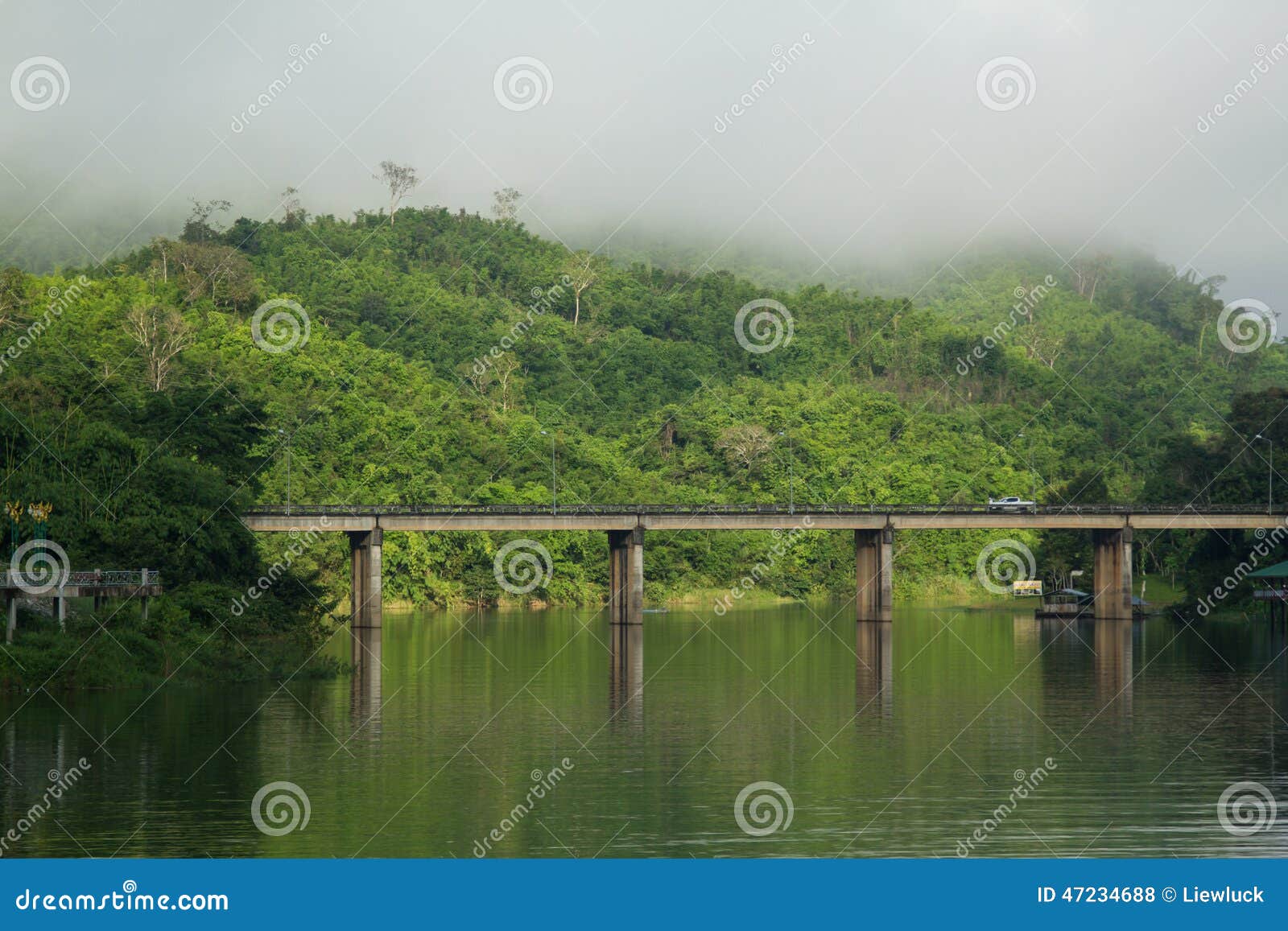 Bridge across river stock photo. Image of water, morning - 47234688