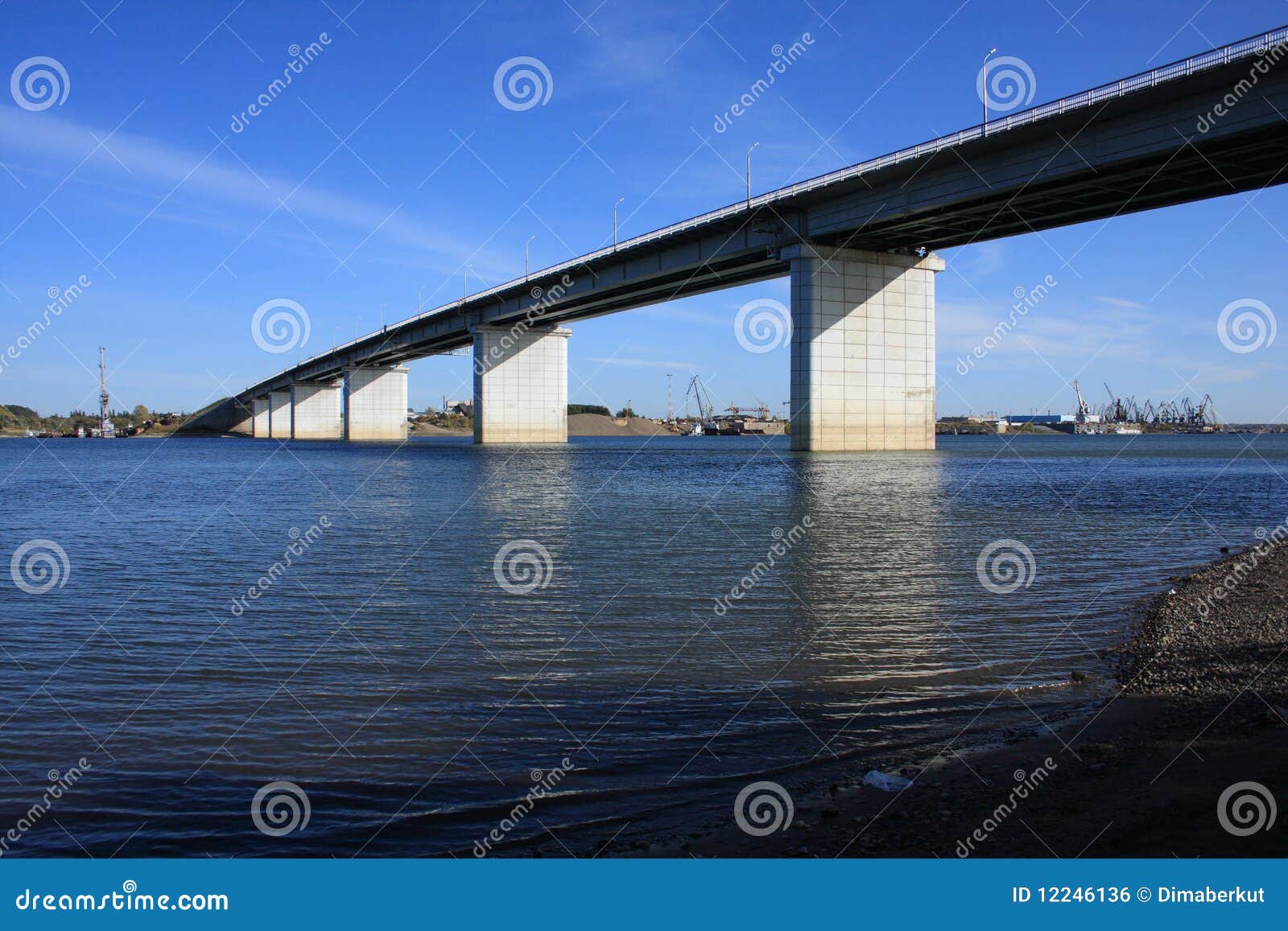 Bridge Across the Tom River Stock Photo - Image of famous, diminishing ...
