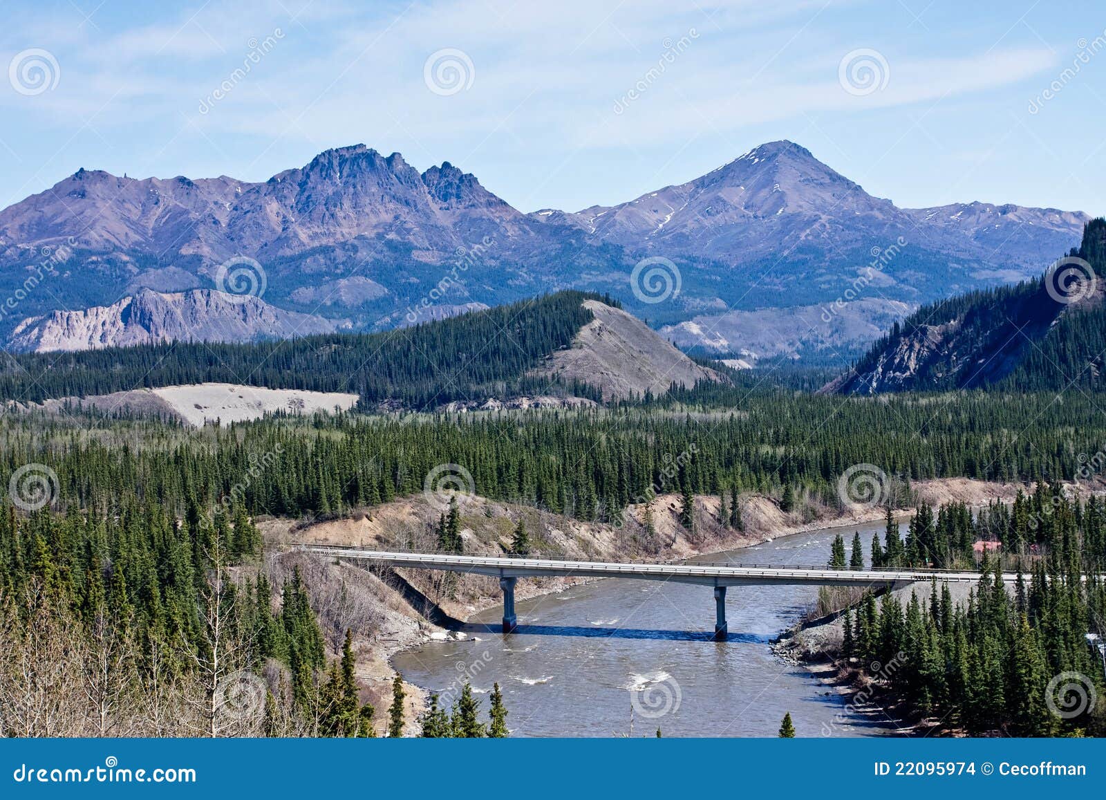 Bridge through Alaska stock photo. Image of arctic, river - 22095974