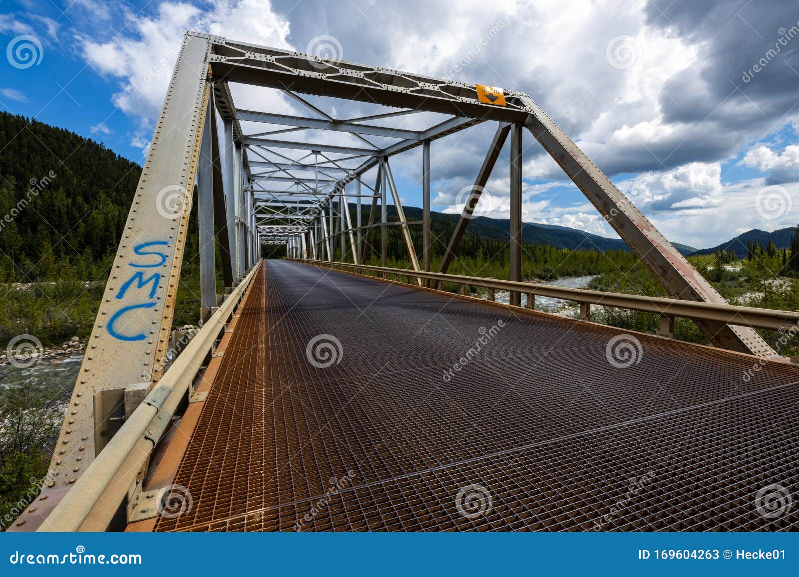 Bridge at the Alaska Highway Stock Image - Image of yukon, canada ...