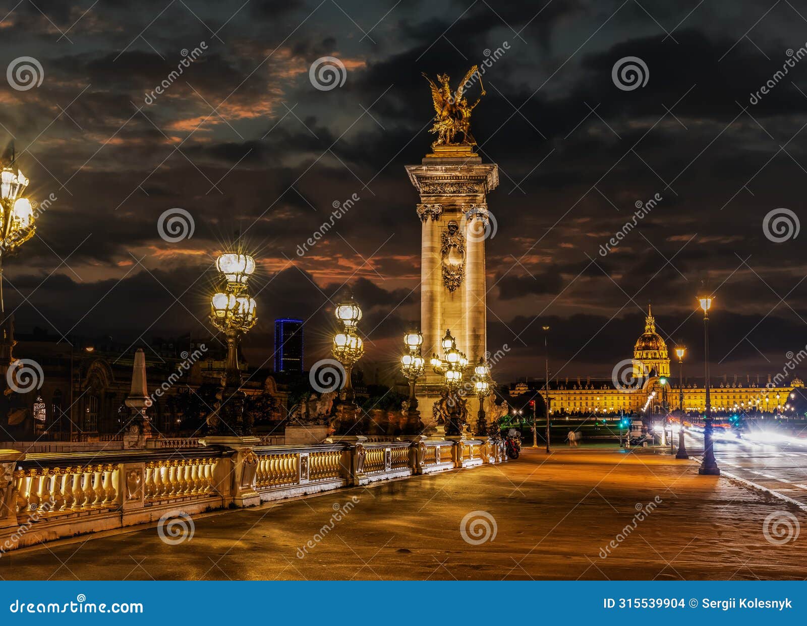 Ponte of Alexander the Third Stock Photo - Image of seine, architecture ...