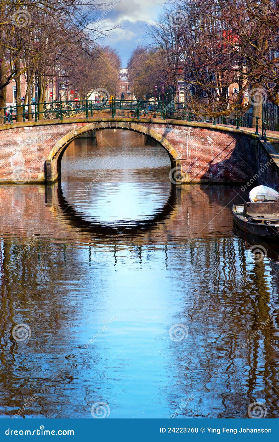 Bridge in Amsterdam stock photo. Image of brick, blue - 24223760