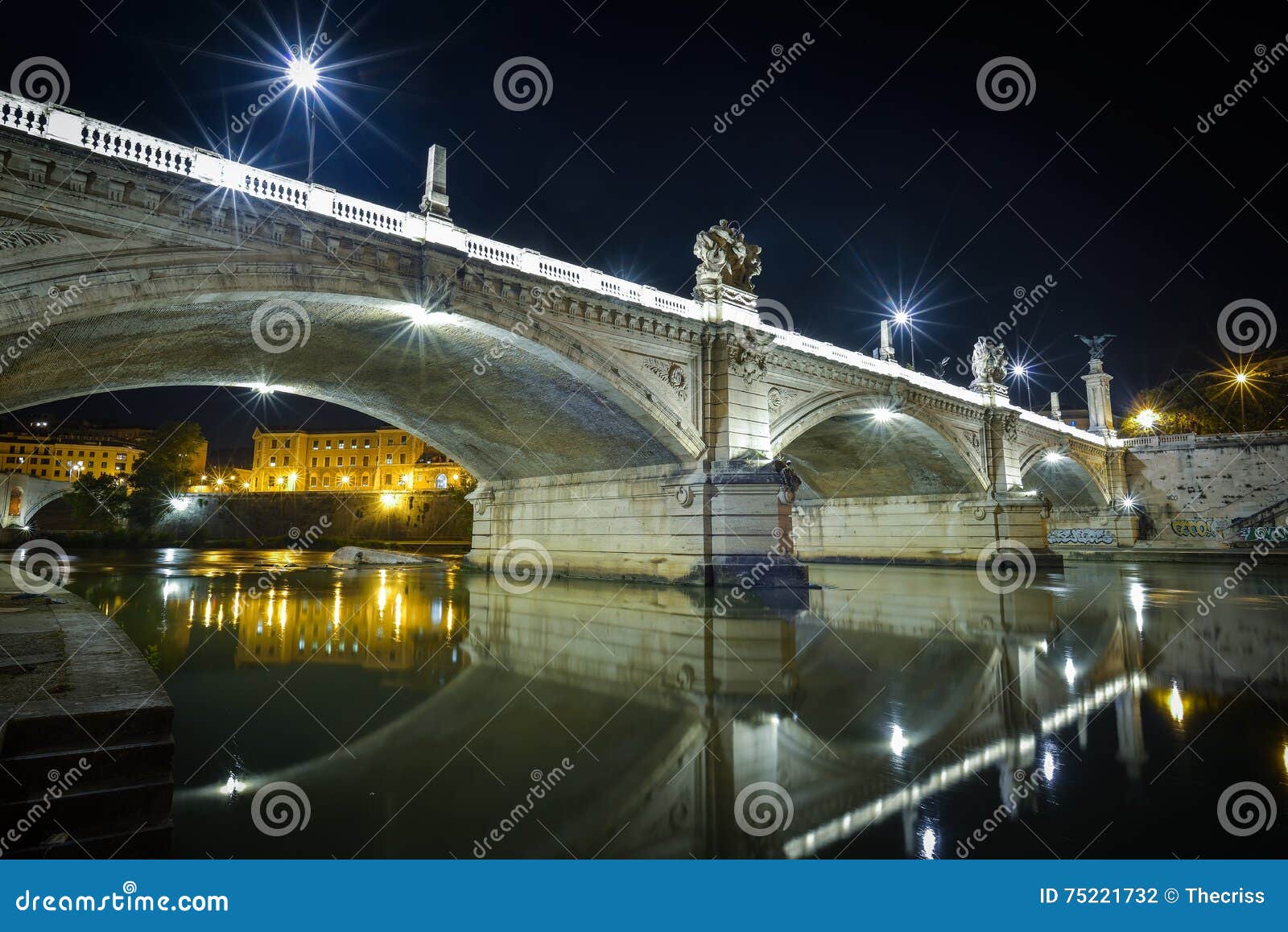 Bridge of Angels at Castel Santangelo in Rome, Italy Stock Photo ...