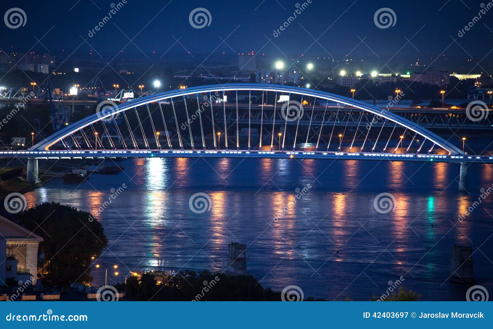 Bridge Apollo at Bratislava, Slovakia Editorial Photography - Image of ...