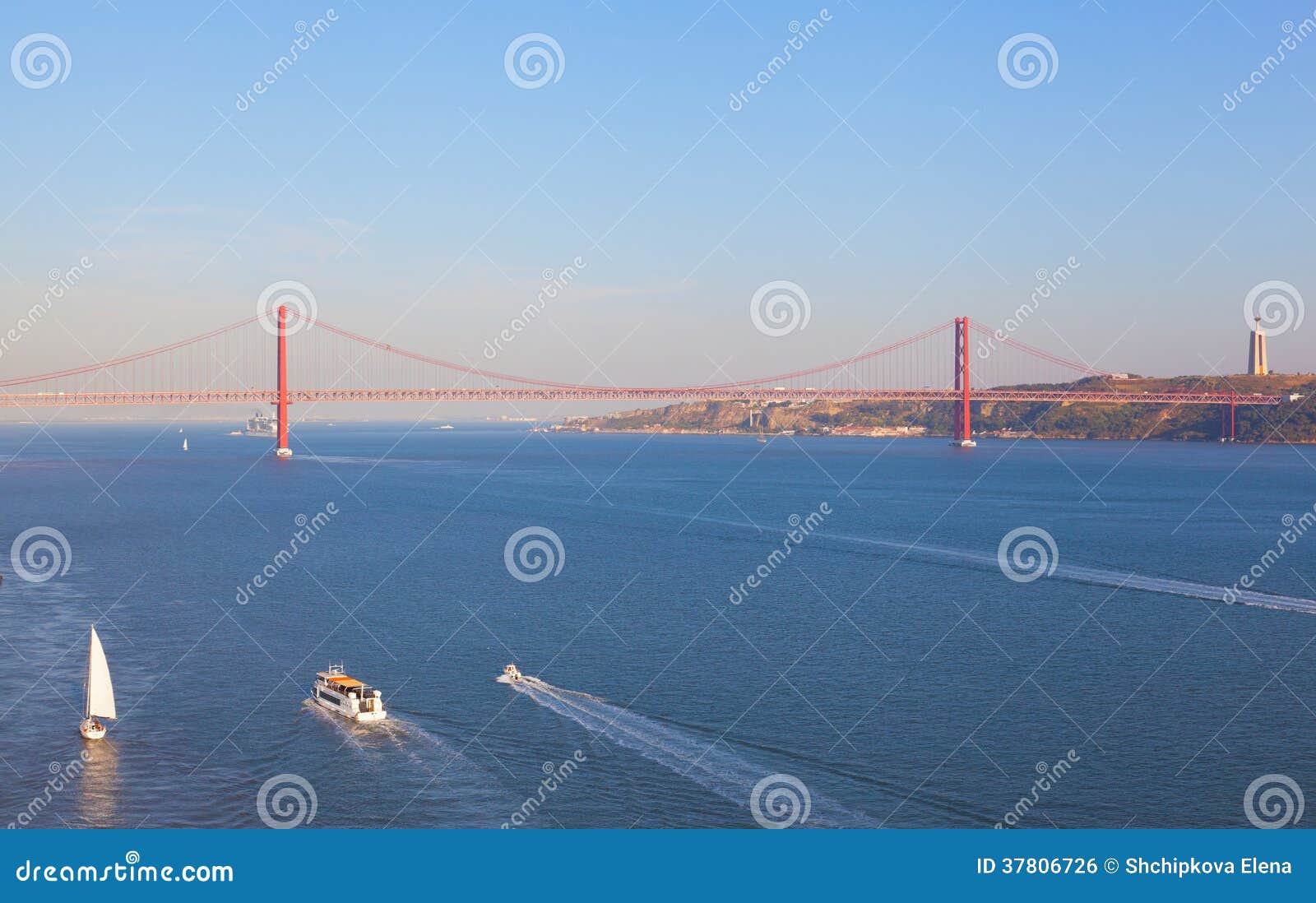 Bridge on April 25 stock photo. Image of floats, portugal - 37806726