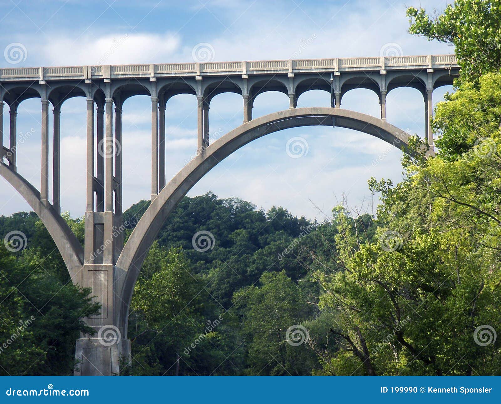 Bridge arches stock photo. Image of span, balustrade, clouds - 199990