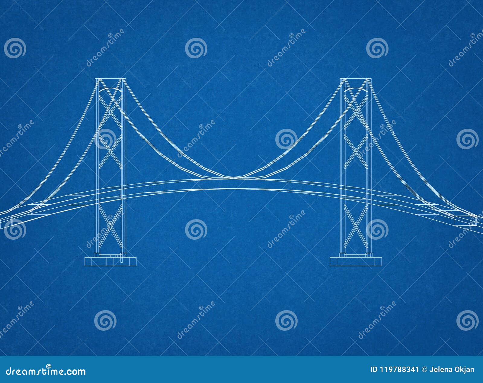 Bridge Architect Blueprint stock illustration. Illustration of ...