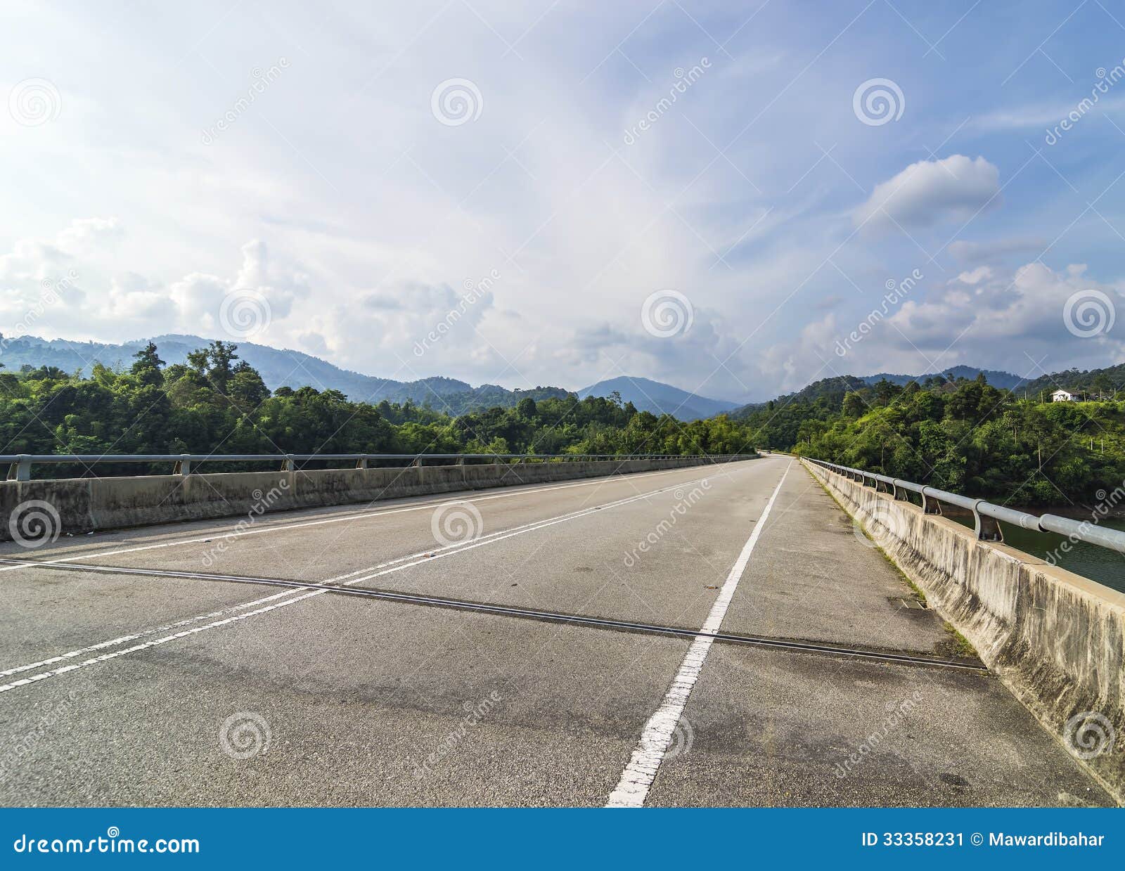 Bridge asphalt road stock image. Image of hill, motion - 33358231