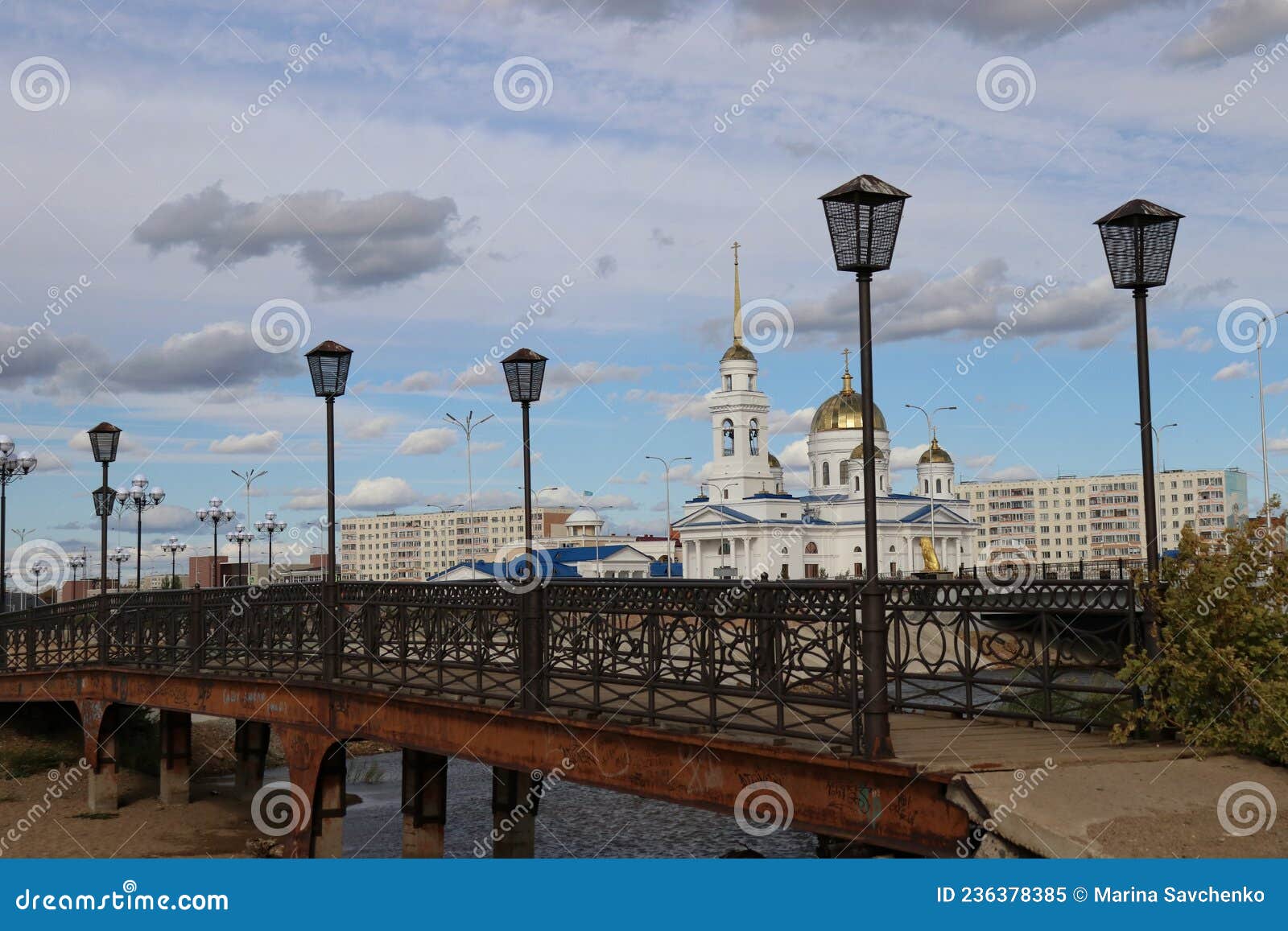 Bridge in the Background of the Temple Stock Image - Image of walkway ...