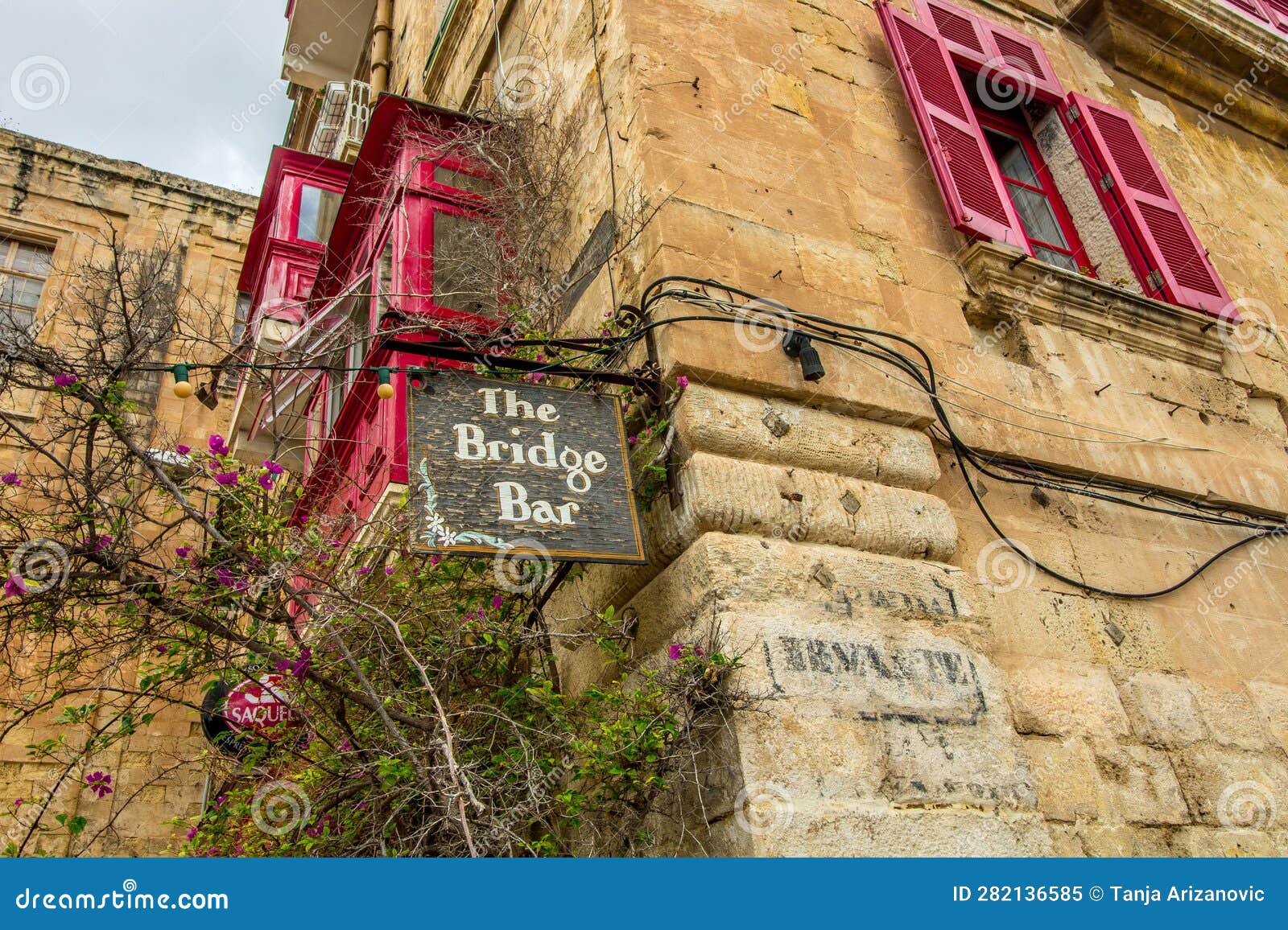 The Bridge Bar in Malta editorial image. Image of town - 282136585