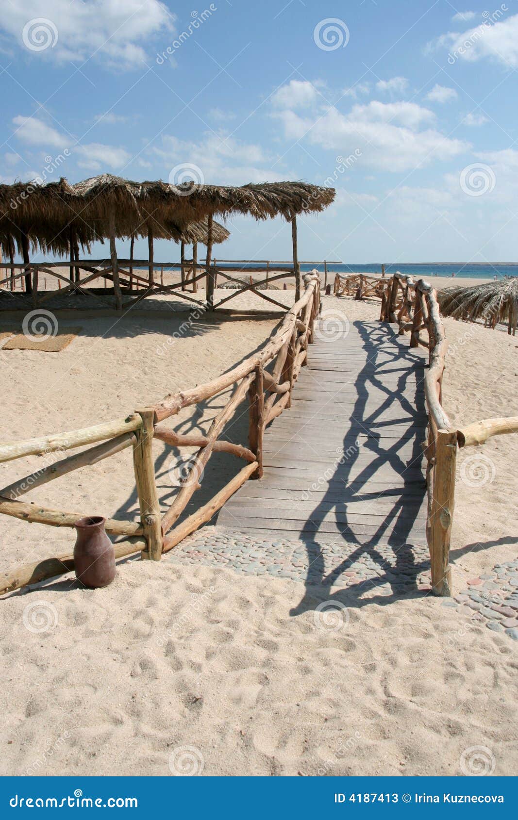 Bridge on the beach stock image. Image of paradise, blue - 4187413