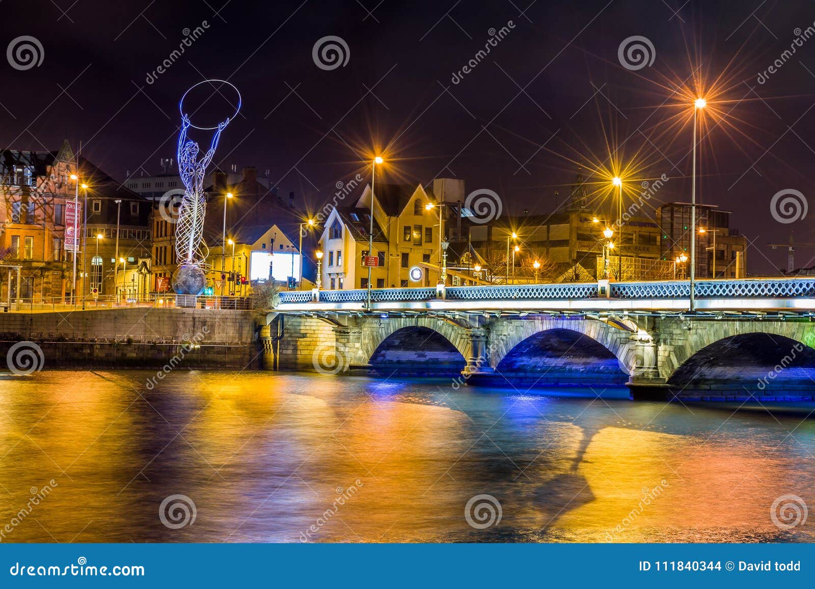 Belfast bridge editorial stock image. Image of shutter - 111840344