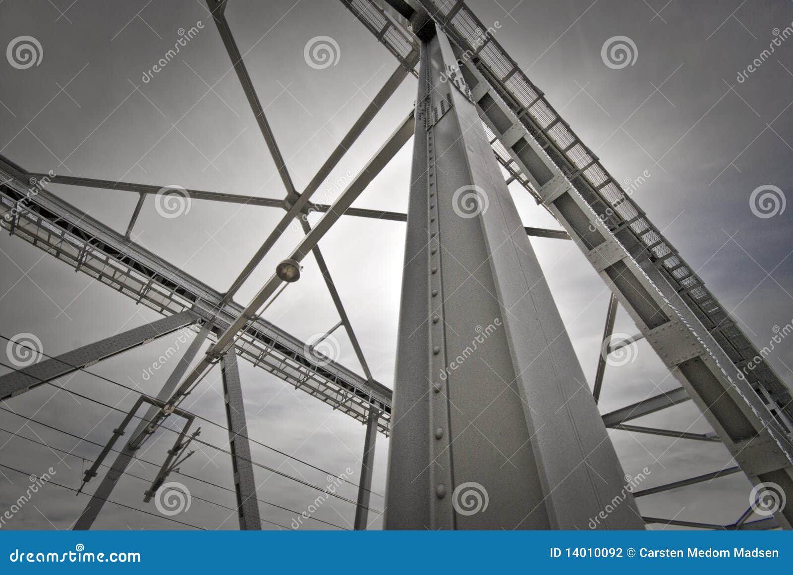 Bridge from below stock photo. Image of vintage, truss - 14010092