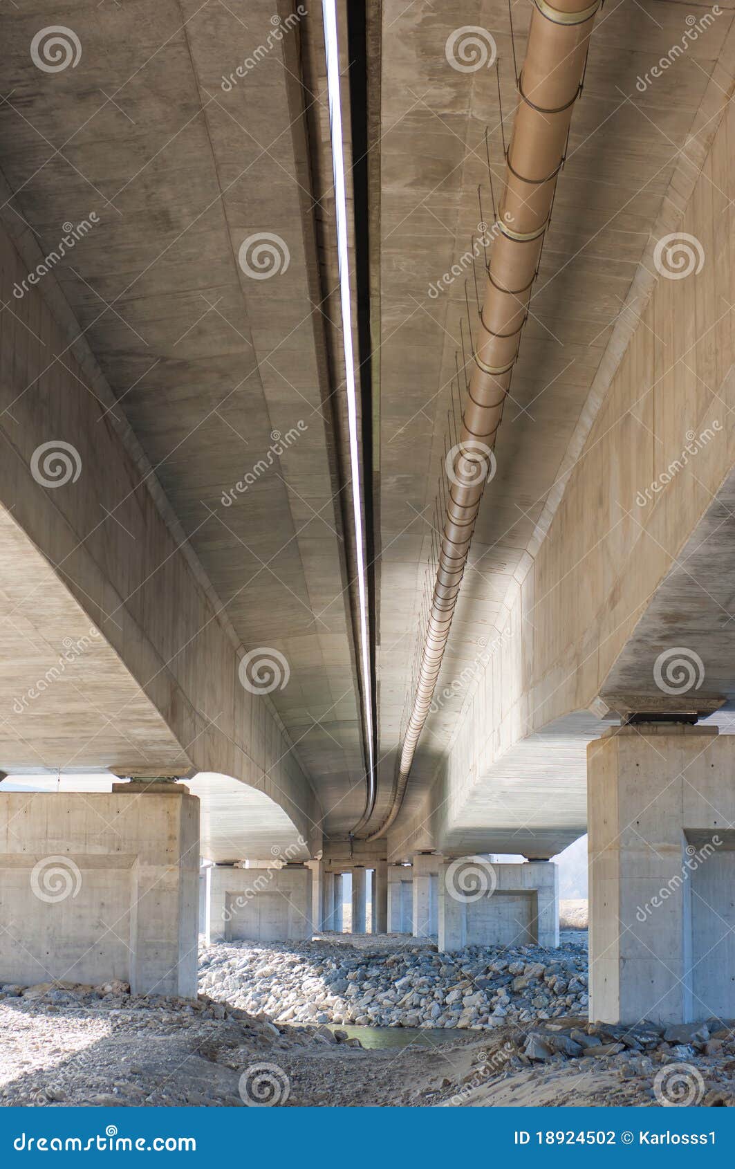 Bridge from below stock photo. Image of building, architecture - 18924502