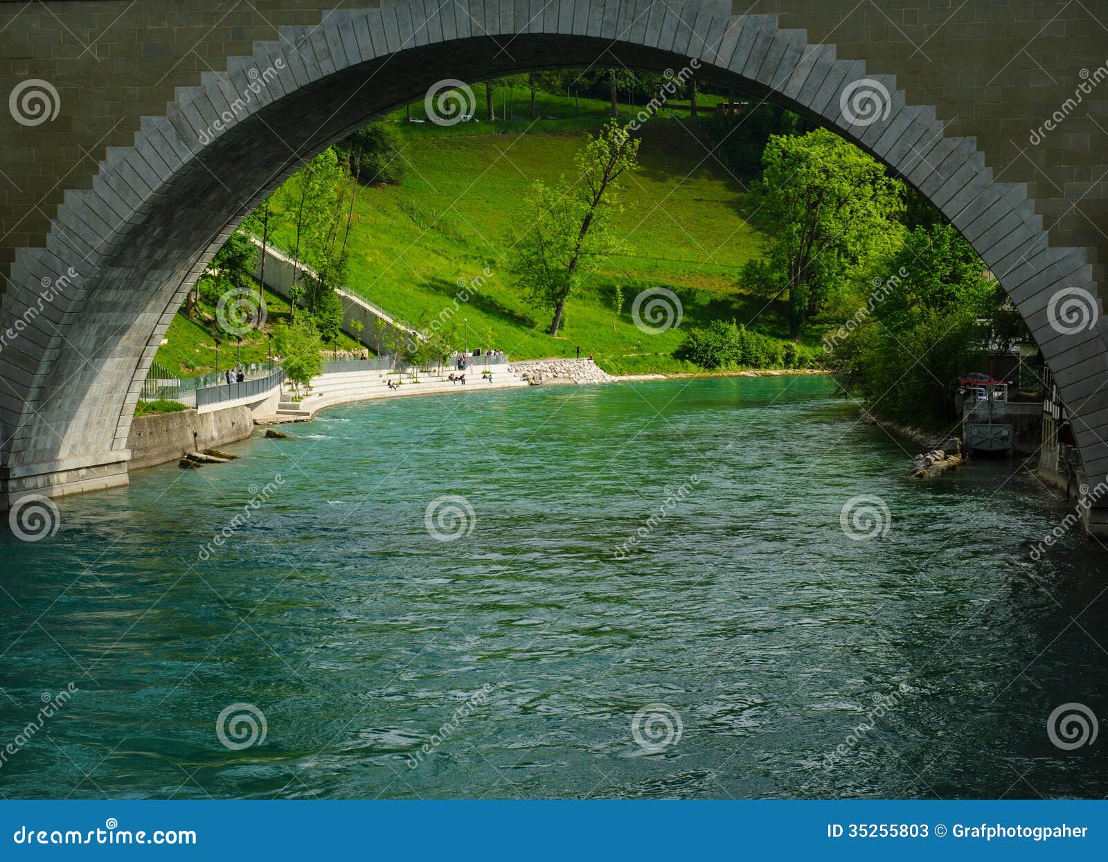 The bridge in Bern stock image. Image of cityscape, bridge - 35255803