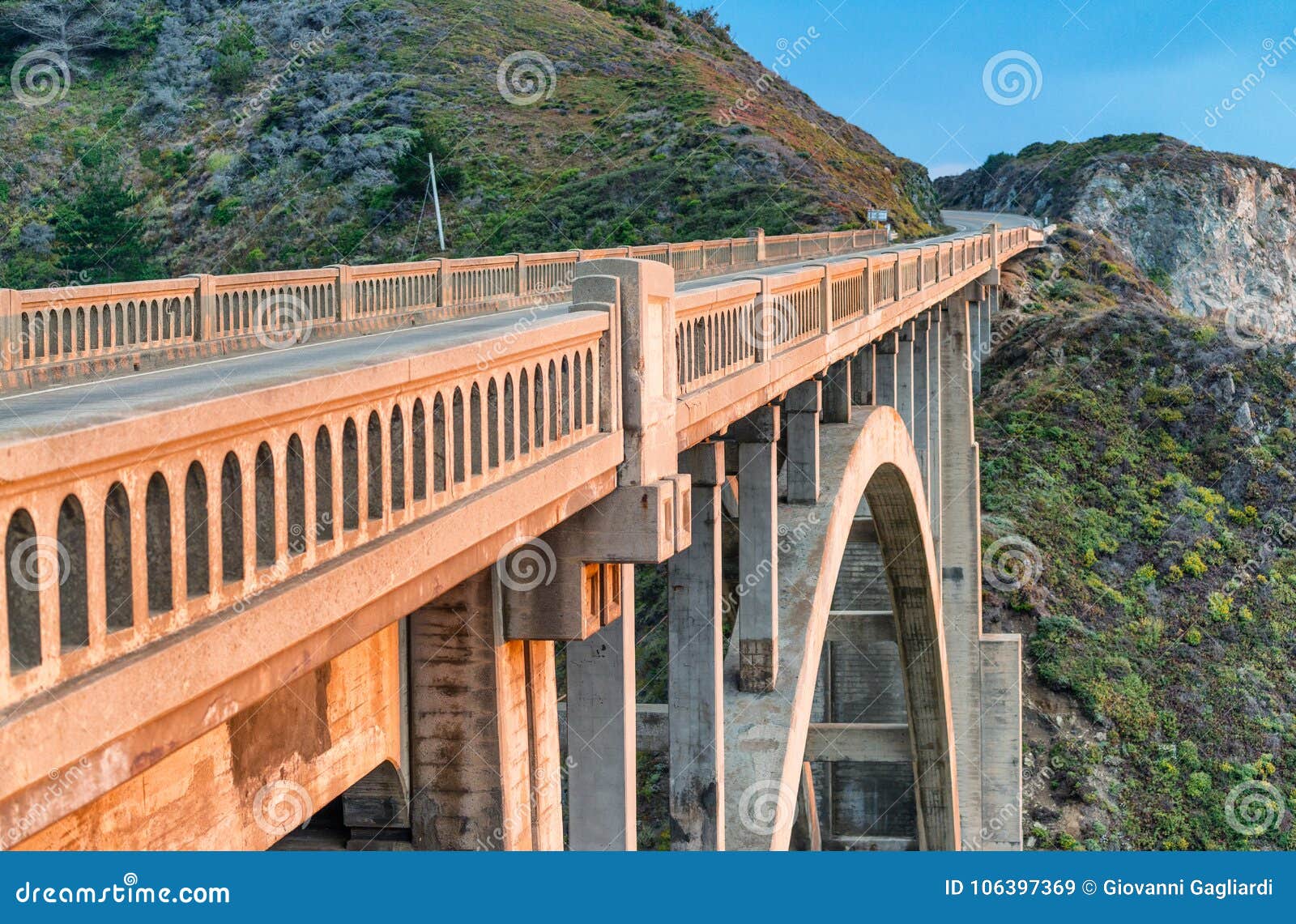 Bridge of Big Sur in California, USA Stock Image - Image of sunset ...