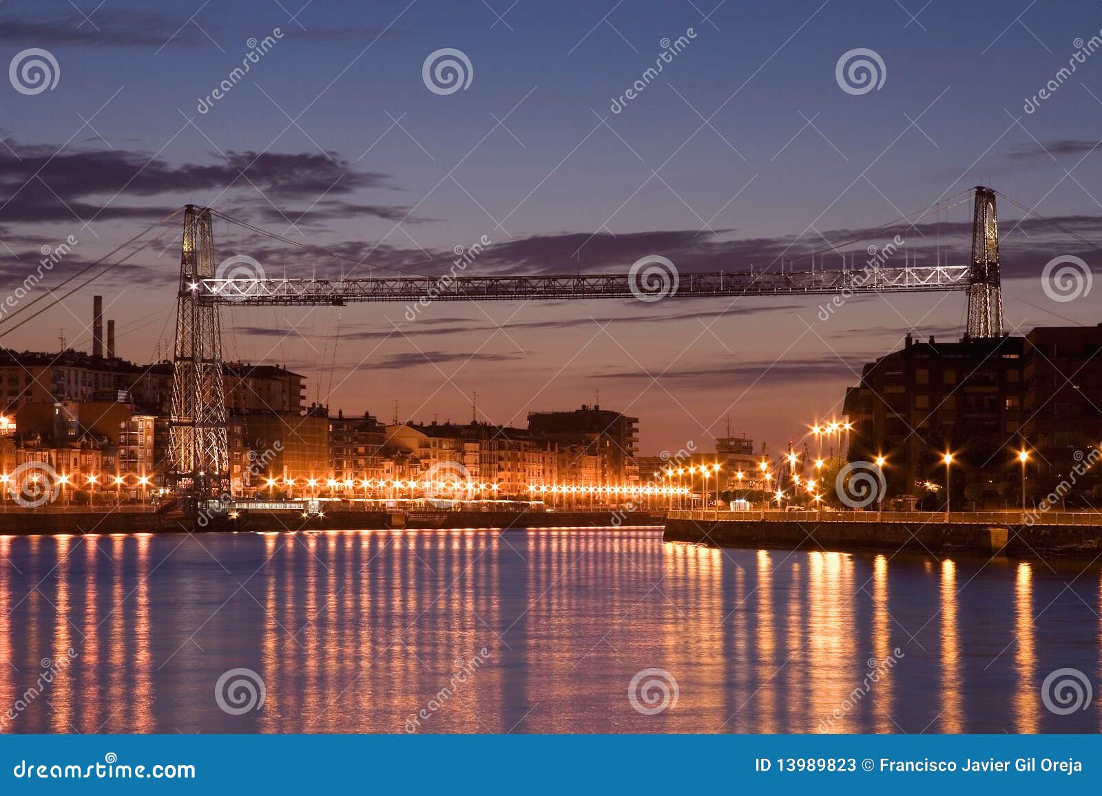 Bridge of Bizkaia stock image. Image of bridge, water - 13989823