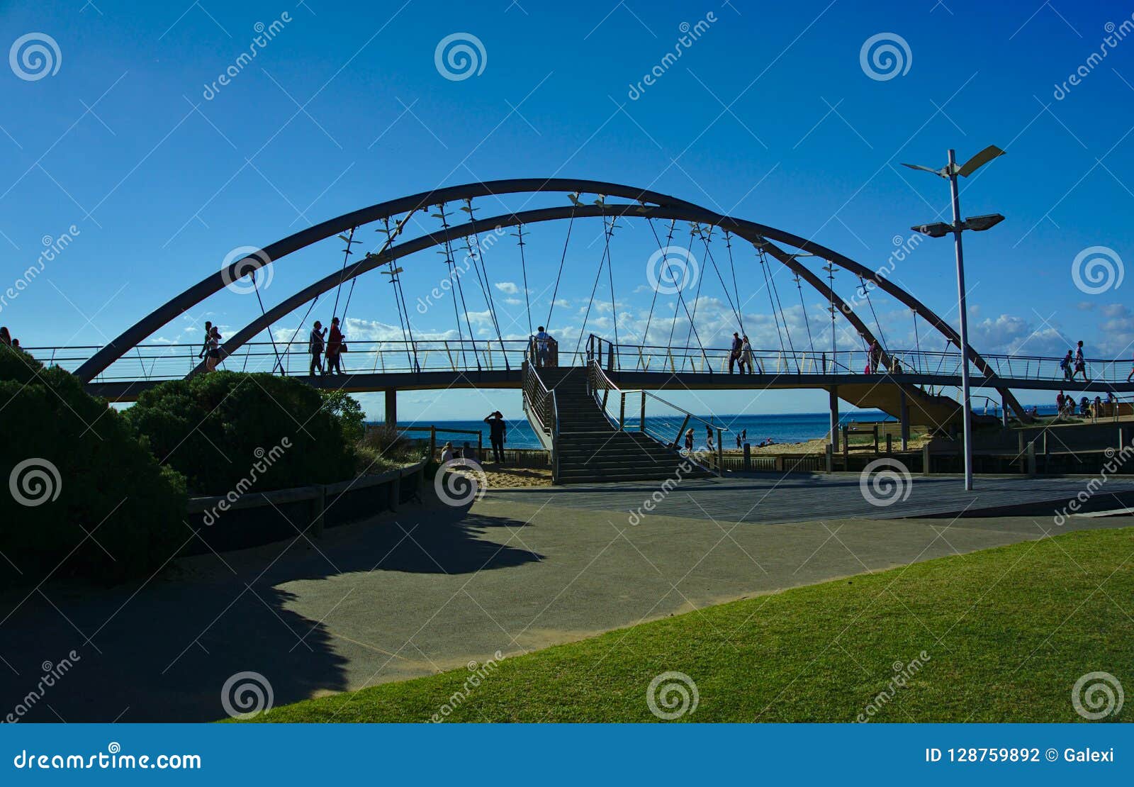 Bridge and blue sky editorial photography. Image of tall - 128759892
